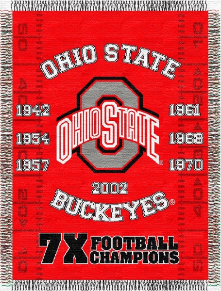 Ohio State Buckeyes NCAA College "Commemorative" 48"x 60" Tapestry Throw