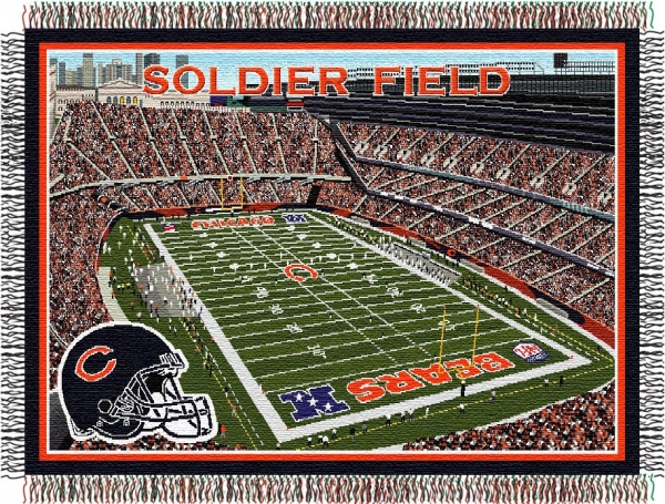 Chicago Bears Stadium NFL "Stadium" 48" x 60" Tapestry Throw