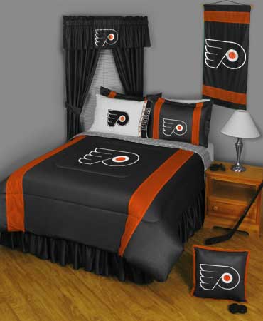 Philadelphia Flyers Side Lines Comforter / Sheet Set