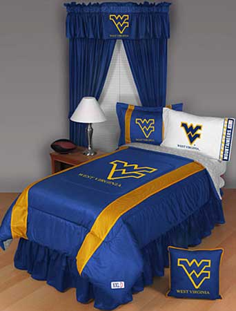 West Virginia Mountaineers Side Lines Comforter / Sheet Set
