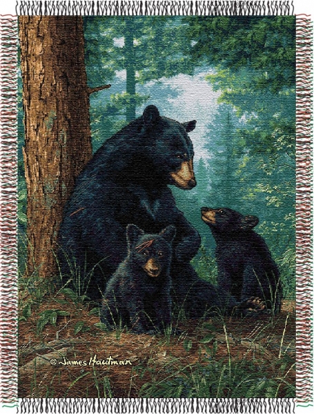 Hautman Bros. Naptime 48" x 60" Metallic Tapestry Throw