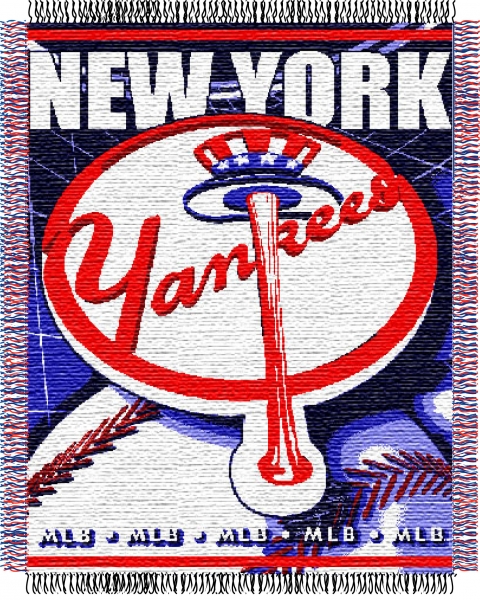 New York Yankees MLB 48"x 60" Triple Woven Jacquard Throw