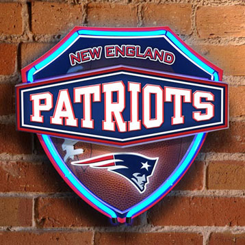 New England Patriots NFL Neon Shield Wall Lamp