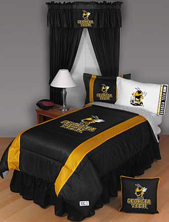 Georgia Tech Yellowjackets Side Lines Comforter / Sheet Set