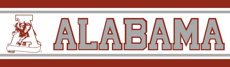 Alabama Crimson Tide Narrow Wallpaper Border