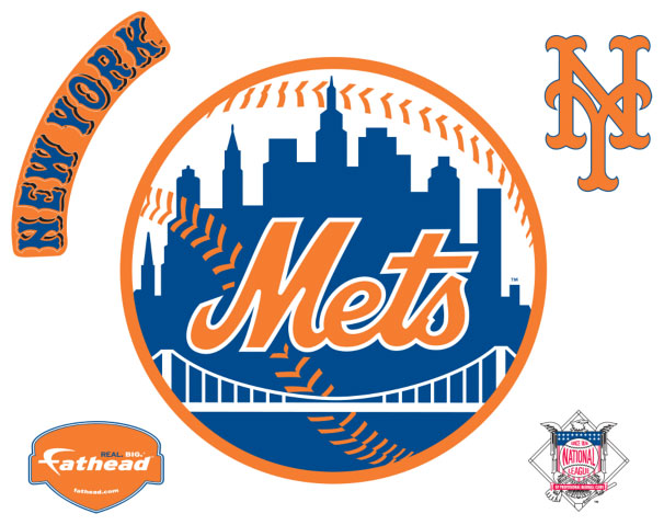 New York Mets Resized Logo Fathead MLB Wall Graphic
