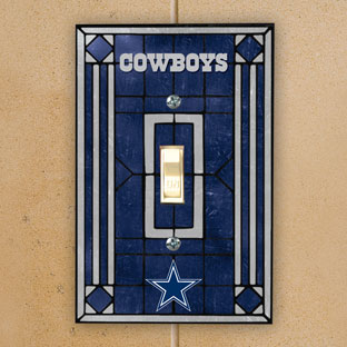 Dallas Cowboys NFL Art Glass Single Light Switch Plate Cover