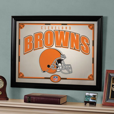 Cleveland Browns NFL Framed Glass Mirror