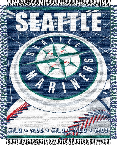 Seattle Mariners MLB 48"x 60" Triple Woven Jacquard Throw