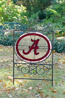 Alabama Crimson Tide NCAA College Stained Glass Outdoor Yard Sign