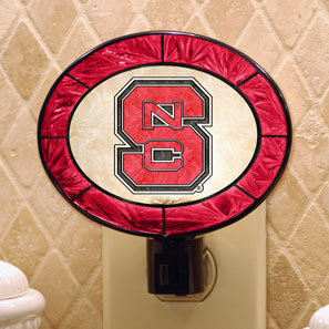 North Carolina State Wolfpack NCAA College Art Glass Nightlight