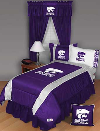 Kansas State Wildcats Side Lines Comforter / Sheet Set