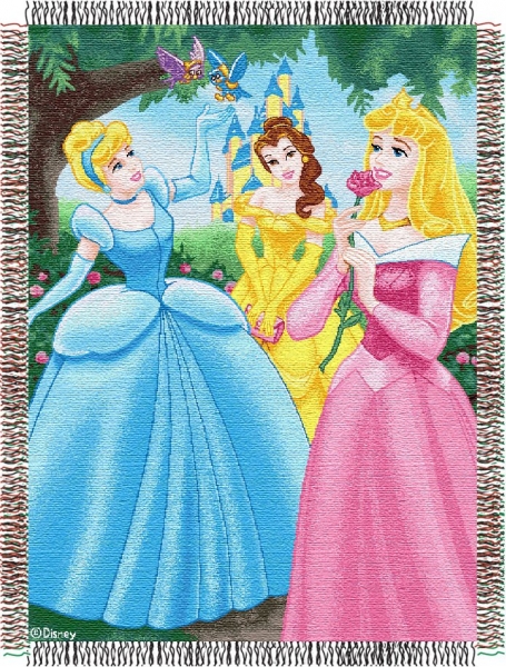 Disney Princess Walk in the Park 48" x 60" Metallic Tapestry Throw