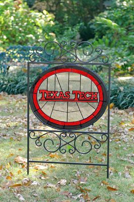 Texas Tech Red Raiders NCAA College Stained Glass Outdoor Yard Sign
