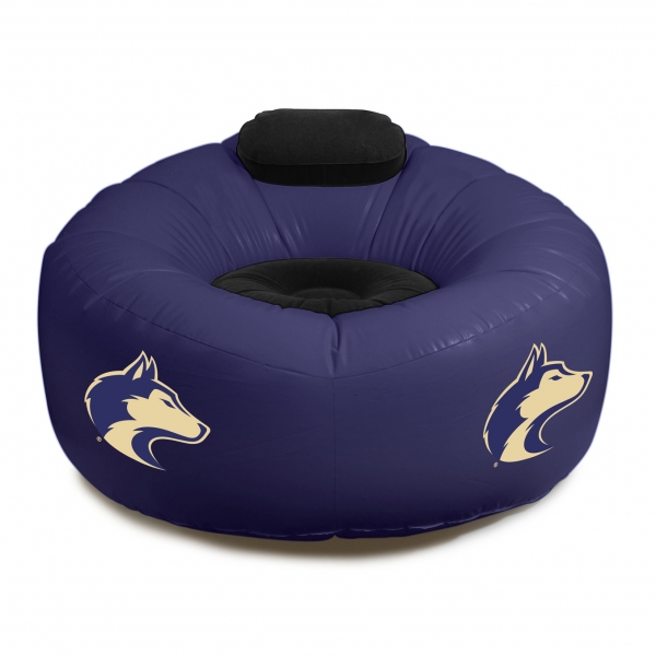 Washington Huskies NCAA College Vinyl Inflatable Chair w/ faux suede ...