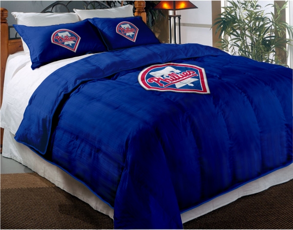 Philadelphia Phillies MLB Twin Chenille Embroidered Comforter Set with ...