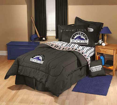 Colorado Rockies Team Denim Twin Comforter / Sheet Set