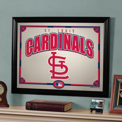 St. Louis Cardinals MLB Framed Glass Mirror