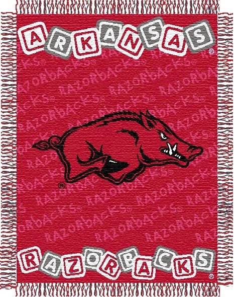 Arkansas Razorbacks NCAA College Baby 36" x 46" Triple Woven Jacquard Throw