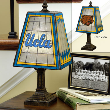 UCLA Bruins NCAA College Art Glass Table Lamp