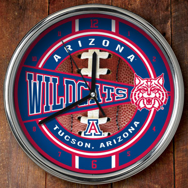 Arizona Wildcats NCAA College 12" Chrome Wall Clock