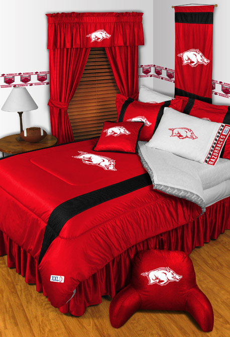 Arkansas Razorbacks Side Lines Comforter / Sheet Set