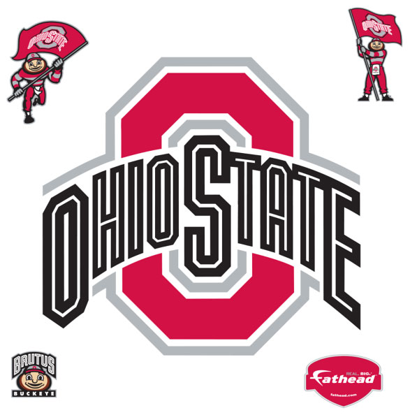 Ohio State Buckeyes Resized Logo Fathead NCAA Wall Graphic