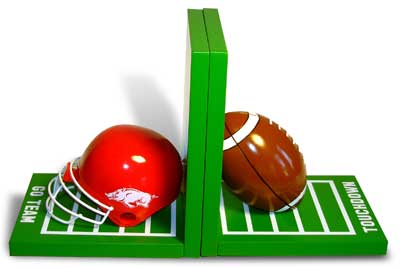 University of Arkansas Wooden Bookends