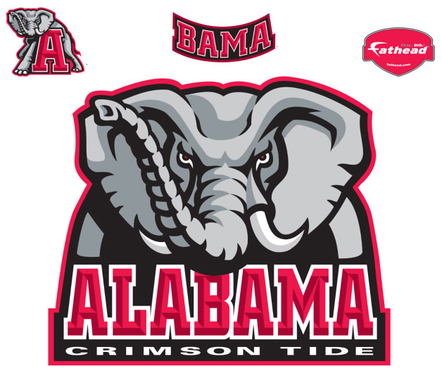 Alabama Resized Logo Fathead NCAA Wall Graphic