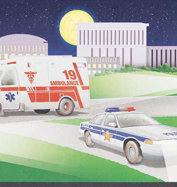 Daytime Scene (Nightime Scene) Wall Border