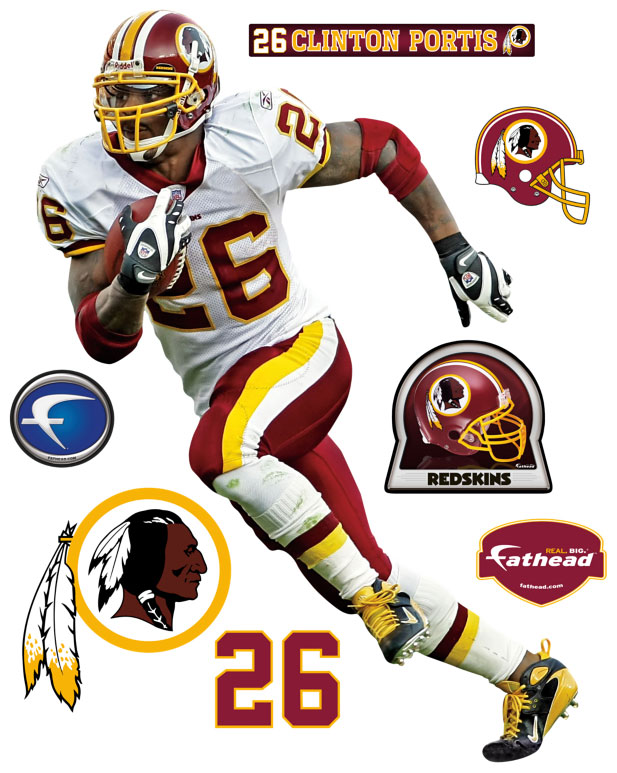 Clinton Portis Fathead NFL Wall Graphic