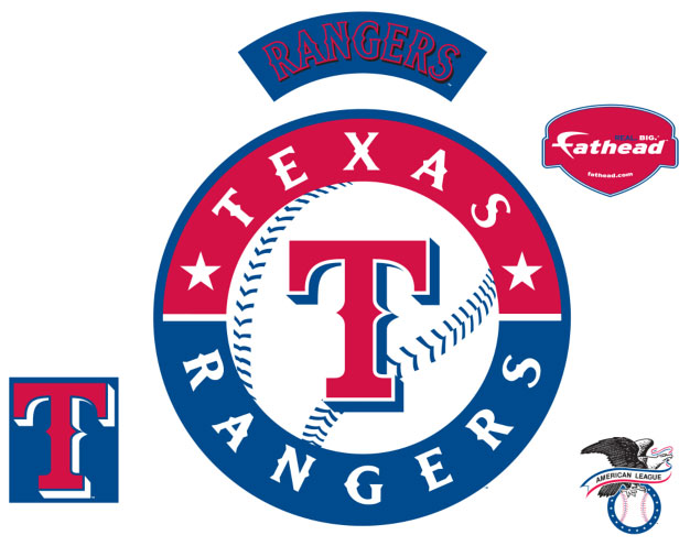 Texas Rangers Logo Fathead MLB Wall Graphic