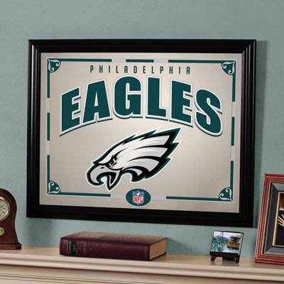 Philadelphia Eagles NFL Framed Glass Mirror