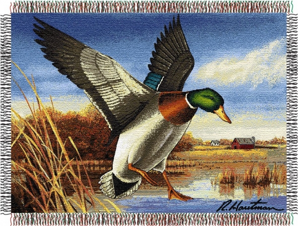 Hautman Bros. Easy Landing 48" x 60" Metallic Tapestry Throw