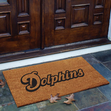 Miami Dolphins NFL Rectangular Outdoor Flocked Door Mat