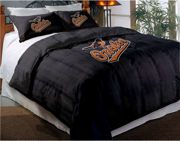 Baltimore Orioles MLB Twin Chenille Embroidered Comforter Set with 2 ...