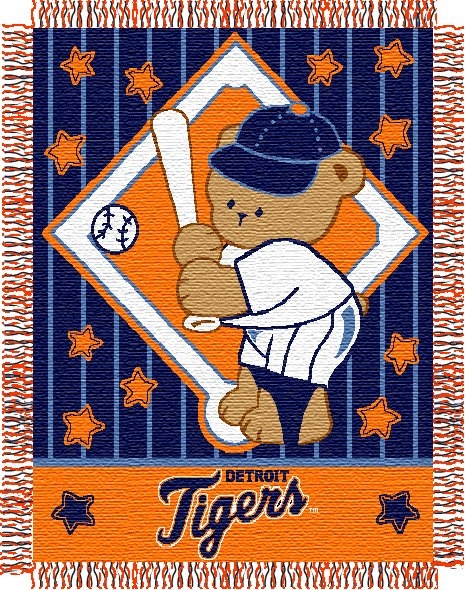 Detroit Tigers MLB Baby 36"x 46" Triple Woven Jacquard Throw