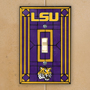 LSU Louisiana State Tigers NCAA College Art Glass Single Light Switch ...