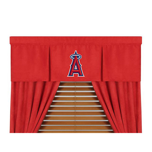 Los Angeles Angels of Anaheim MLB Microsuede Window Valance