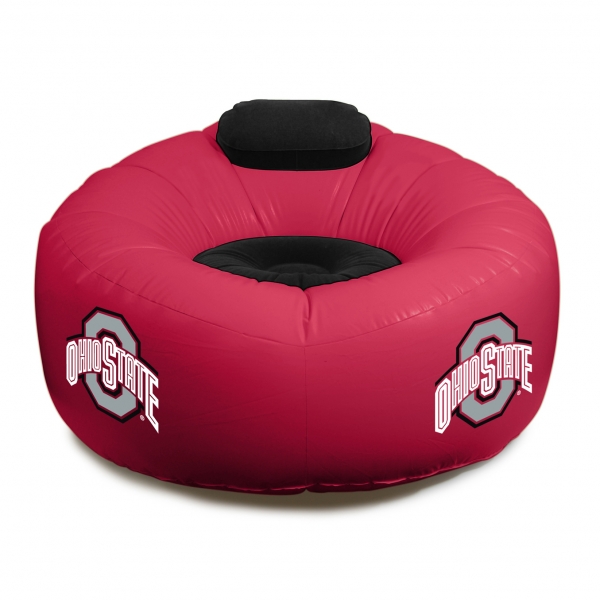 Ohio State Buckeyes NCAA College Vinyl Inflatable Chair w/ faux suede ...