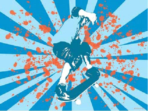 Primary Skater - Print Only