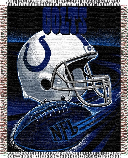 Indianapolis Colts NFL "Spiral" 48" x 60" Triple Woven Jacquard Throw