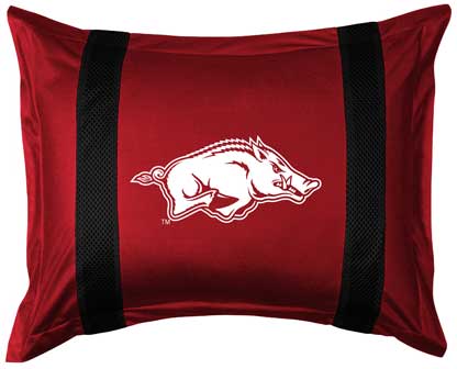 Arkansas Razorbacks Side Lines Pillow Sham
