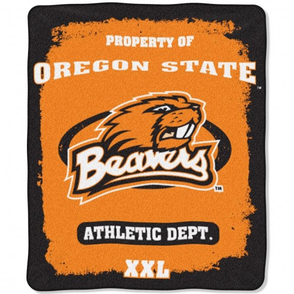 Oregon State Beavers College "Property of" 50" x 60" Micro Raschel Throw