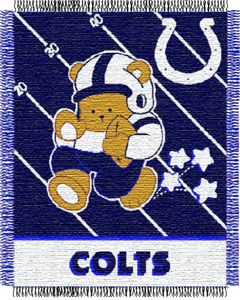 Indianapolis Colts NFL Baby 36" x 46" Triple Woven Jacquard Throw