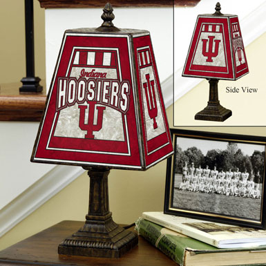Indiana Hoosiers NCAA College Art Glass Table Lamp