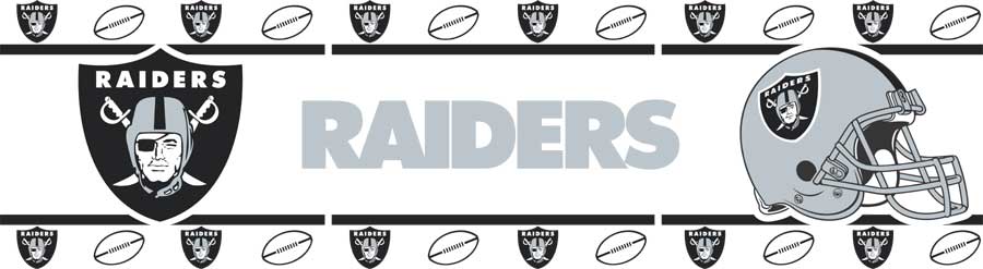 Oakland Raiders NFL Peel and Stick Wall Border