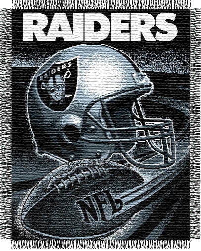 Oakland Raiders NFL "Spiral" 48" x 60" Triple Woven Jacquard Throw