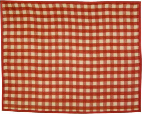 Rust/Cream Campfire Plaid Fleece Blanket