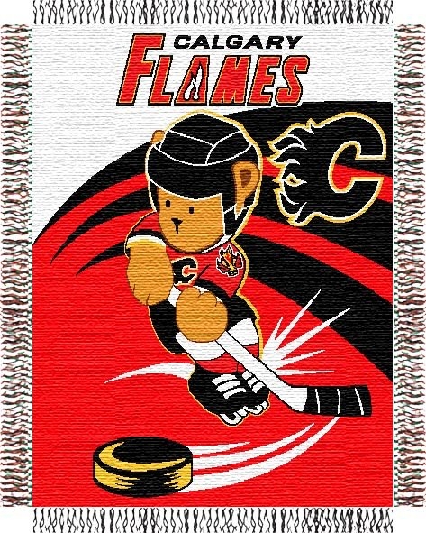 Calgary Flames NHL Baby 36" x 46" Triple Woven Jacquard Throw